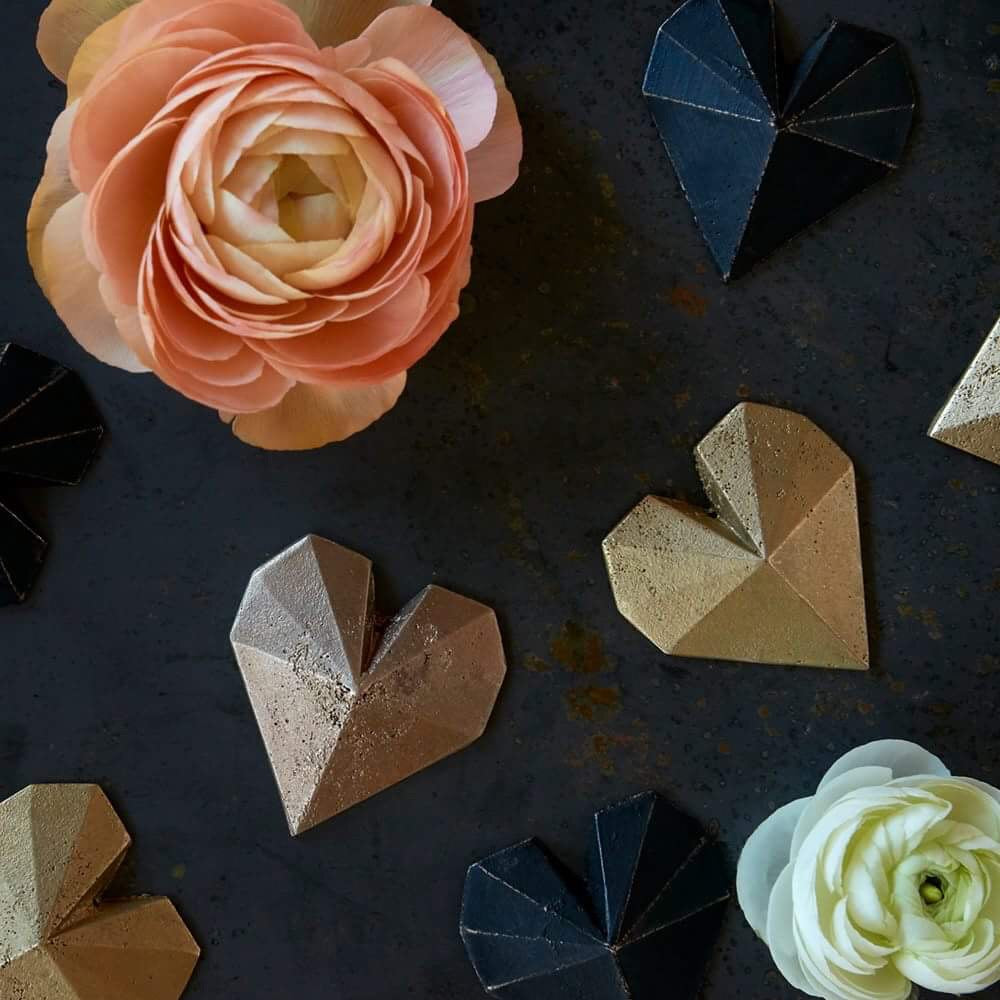 GEO heart with linen string or no hole, various finishes. – Shayne Fox ...