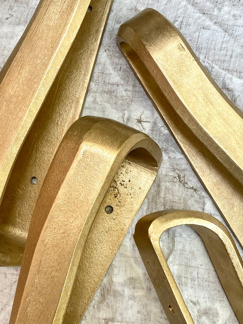 RAW cast bronze handles, left and right side. – Shayne Fox Hardware