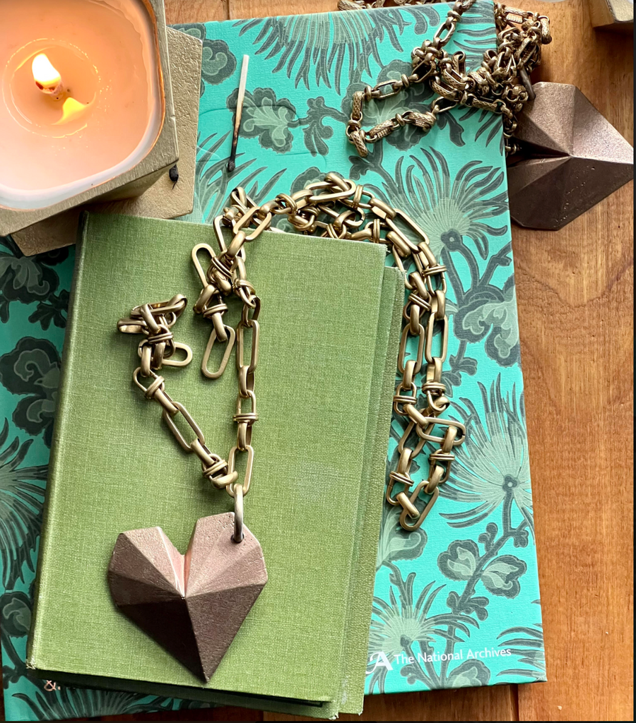 GEO cast bronze heart with vintage chain. – Shayne Fox Hardware