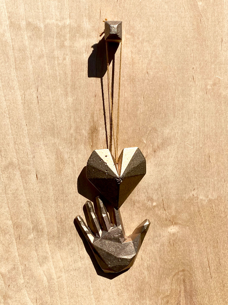 'LOVE' set. Cast bronze knob, hand and heart trio. – Shayne Fox Hardware